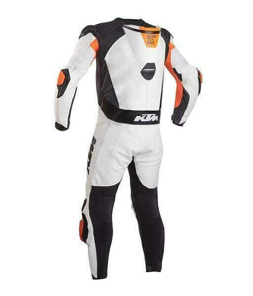 KTM White And Black Motorcycle Racing Leather Suit – DAMOTOGEAR
